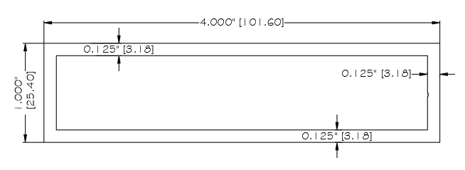 Mullion - Mullion 1 x 4 - 1/8"